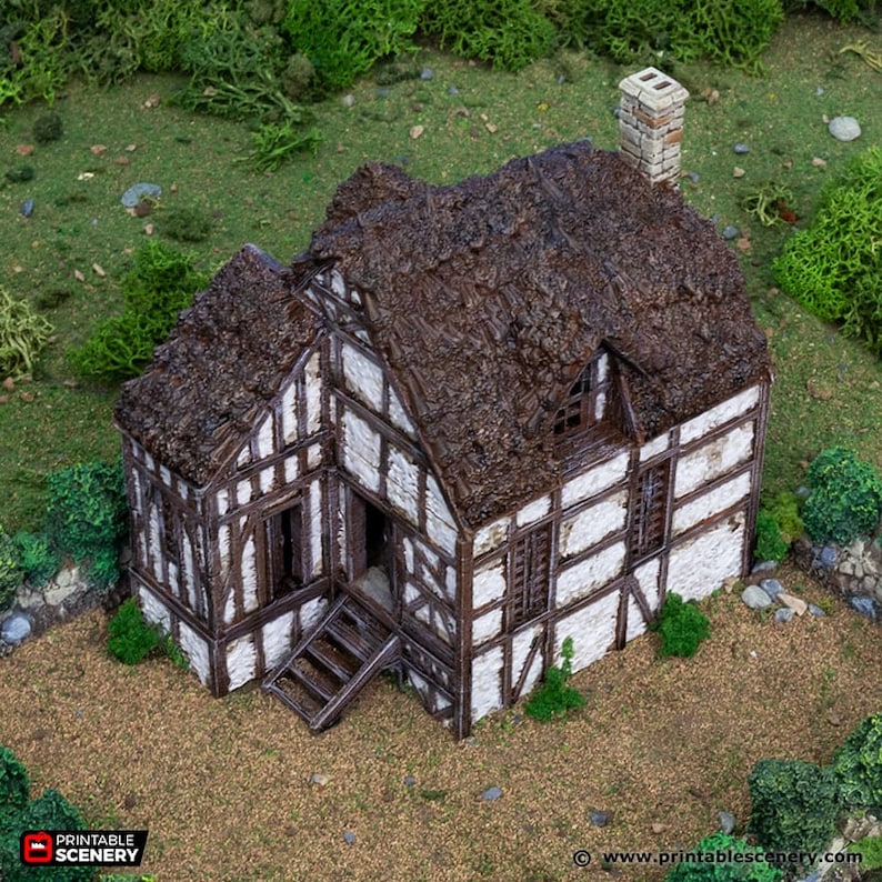 Dnd Wattle and Daub Barlyway Cottage Medieval House King and Country ...