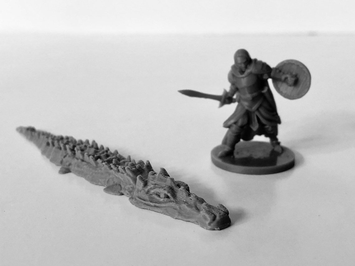 Dnd Crocodile Alligator Swamp Creature Animal Wargaming - Etsy