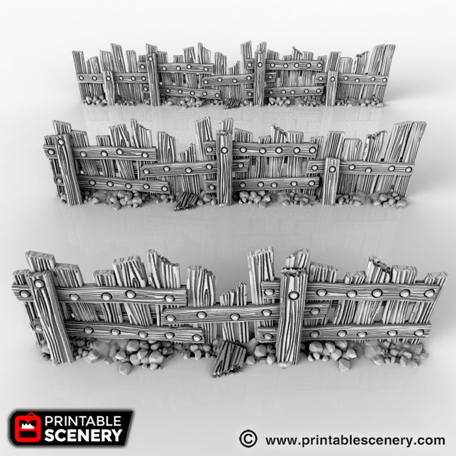Dnd Ye Old Fence Wood Wooden WW2 WWII Village Farm House Scatter ...