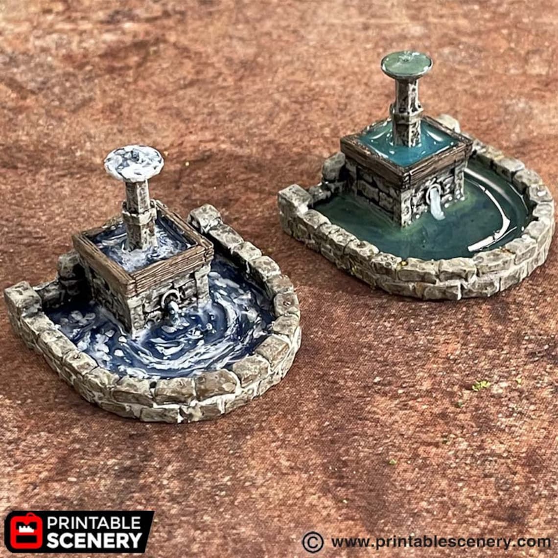 Dnd Town Fountain From King and Country Village Tabletop - Etsy