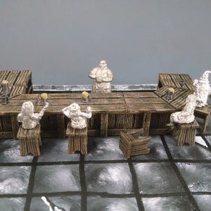 Dnd Tavern Bar and Barstools for Pub Alehouse Saloon Inn- Tabletop ...