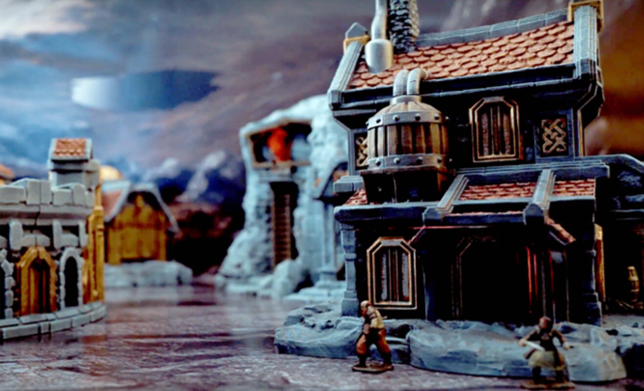 Dnd Dwarven Brewery Mountain Dwarf Mining Mountain City Scatter Village ...