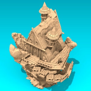 Dnd Witch Hag House With OPTIONAL Large Plateau Tabletop Scatter ...