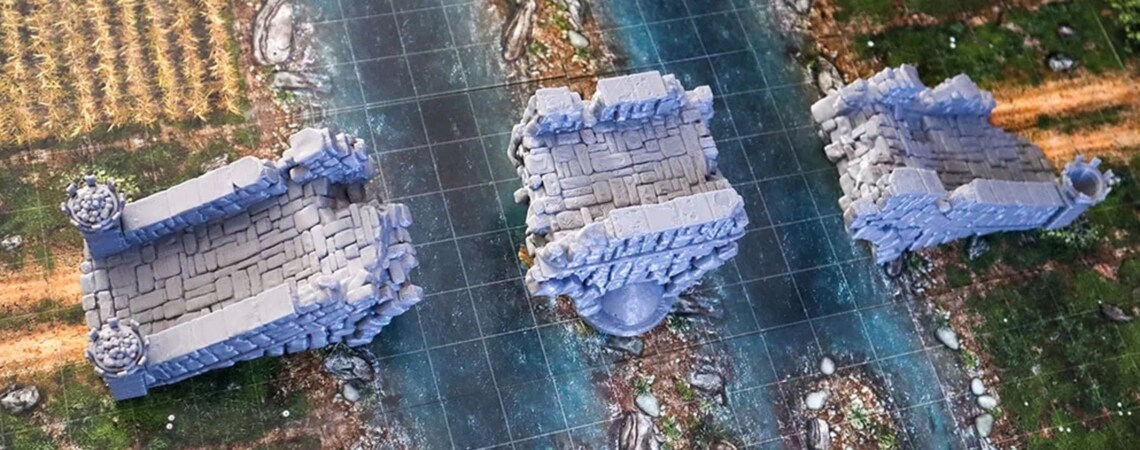Dnd Large Ruined Bridge River Troll Crossing Village Medieval | Etsy