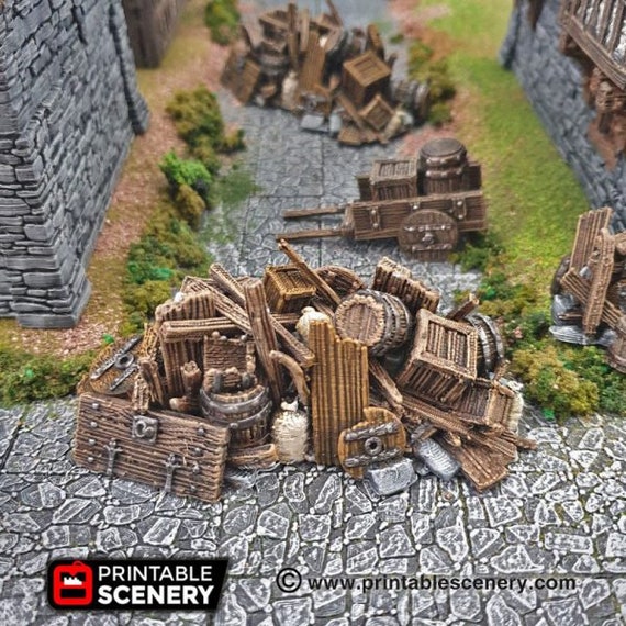 Dnd Barricades War WWII Tabletop Rubble Ruins Scatter Terrain - Etsy