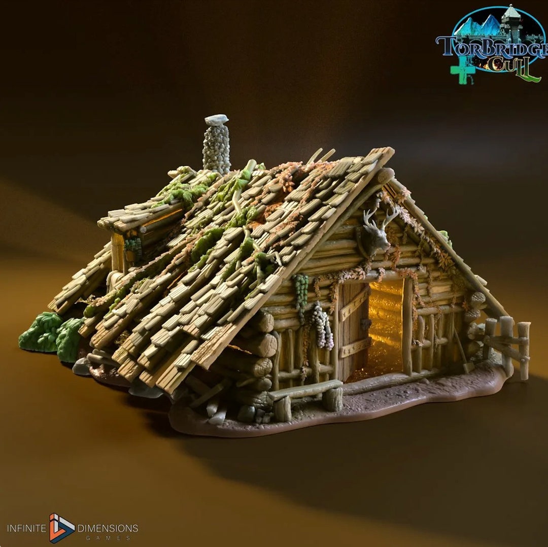 Dnd Woodsman Cabin Forest Hunter Cottage Medieval Village Tabletop ...