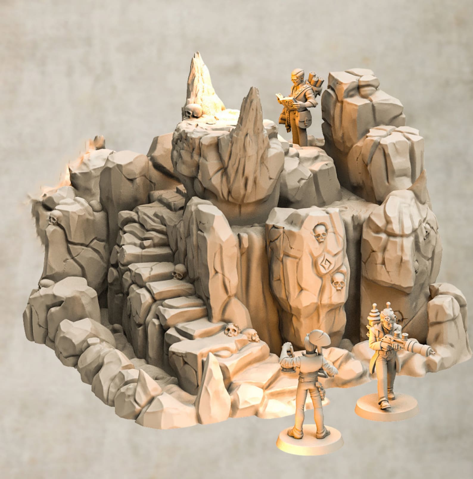 Dnd Lava Fire Altar Island Underdark Lava Ruins 28mm Underground Cave ...