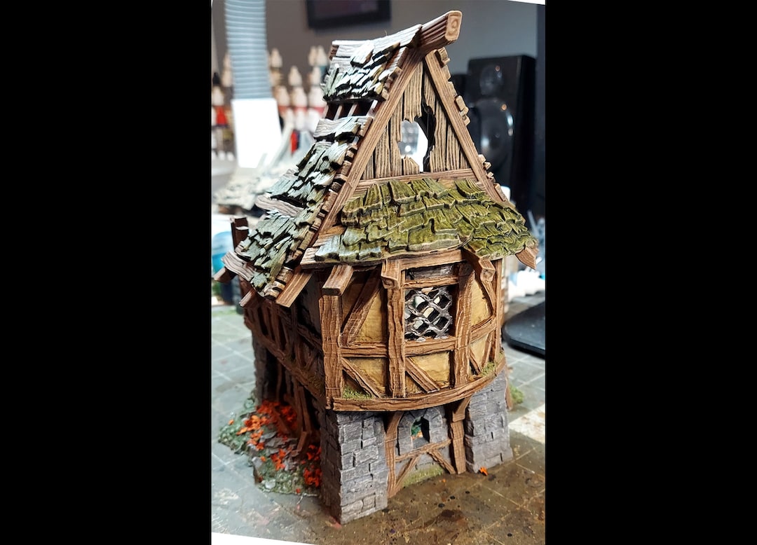 Dnd War Ruins Timber Frame Medieval House 2 Ruined Home Village ...