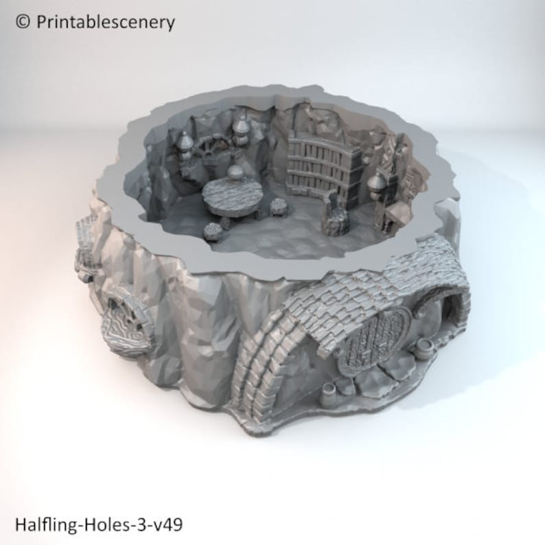 Dnd Halfling Hole Hobbit Home Fantasy Tabletop Scatter Terrain - Etsy