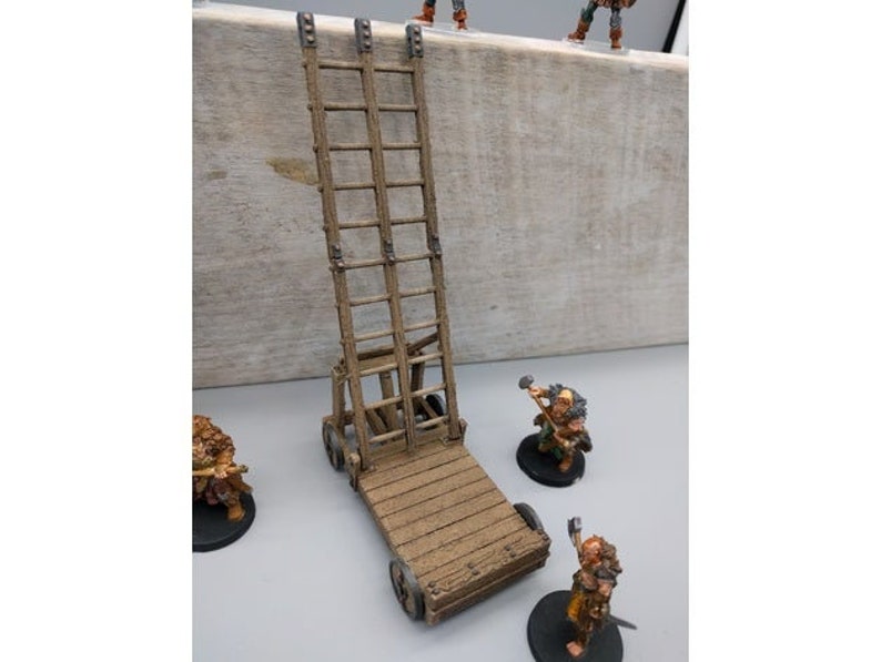 Dnd Siege and Scaling Ladders 28mm Tabletop War Terrain Miniature RPG D ...