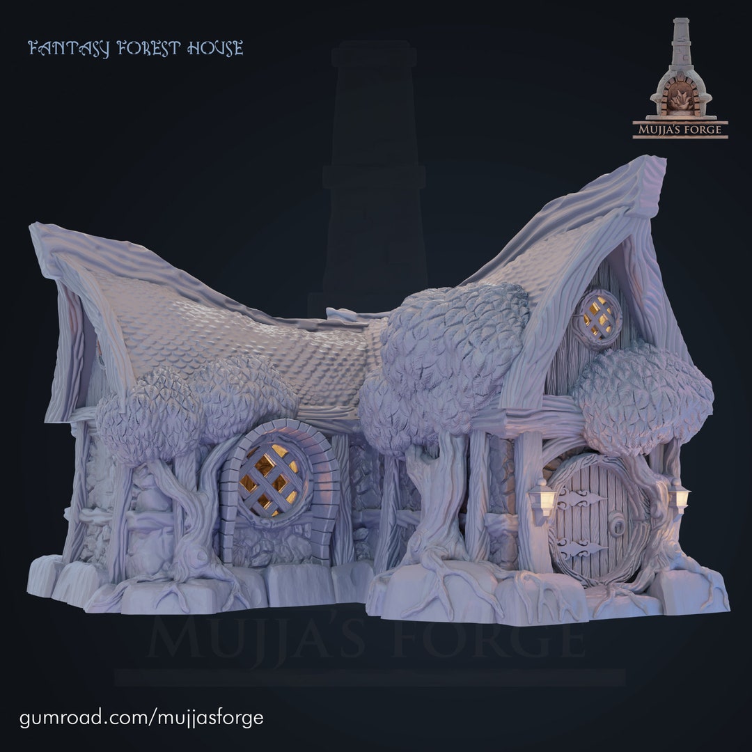 Dnd Forest Cottage Home House 28mm Tabletop Miniature - Etsy