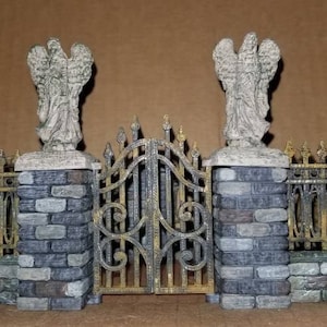 Dnd Cemetery Graveyard Gates Tabletop Village Tabletop Scatter Terrain ...