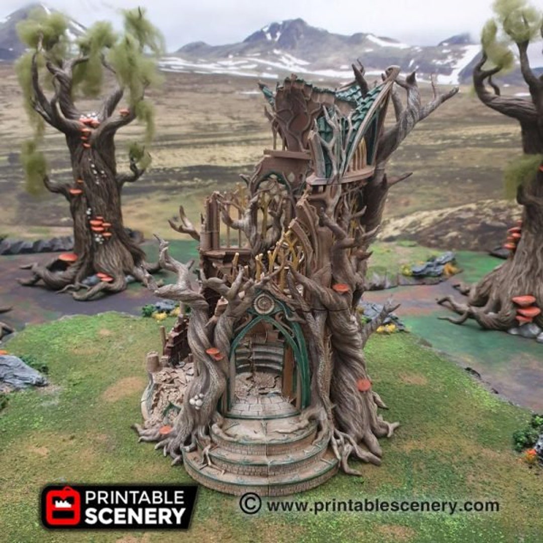 Dnd Elven Lost Library of Ithillia Ruins Tabletop Fantasy Scatter ...