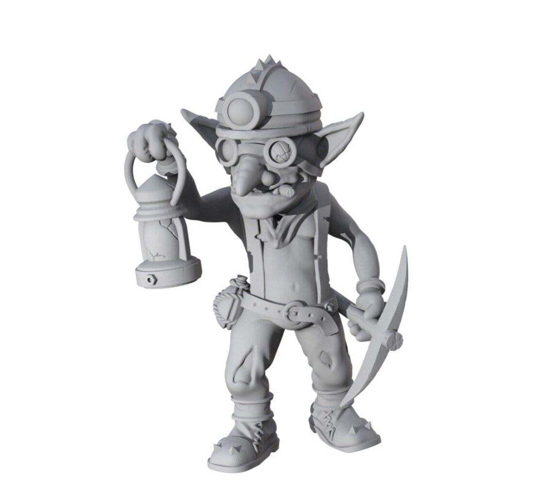 Dnd Goblin Miner Male Goblin Mines 28mm RESIN Miniature | Pathfinder ...