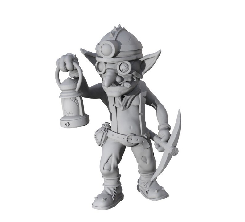 Dnd Goblin Miner Male Goblin Mines 28mm RESIN Miniature | Pathfinder ...