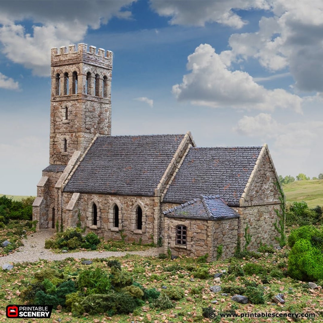 Dnd Norman Stone Church Medieval Chapel Country and King Castle Village ...