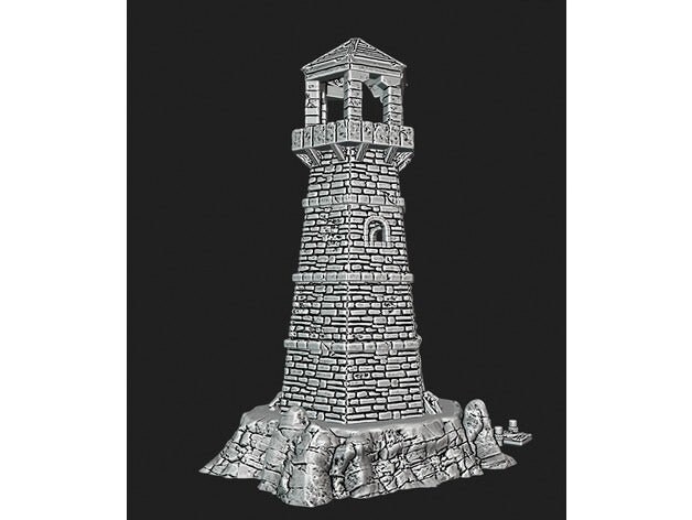 Dnd Abandoned Lighthouse Beacon Tower Coastal Watchtower Tabletop ...
