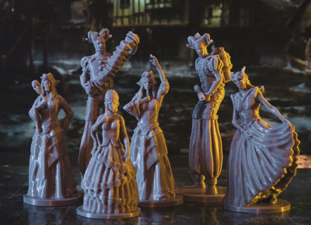 Dnd Set of 6 Masquerade Party Resin Miniatures City of Tarok Terrain ...