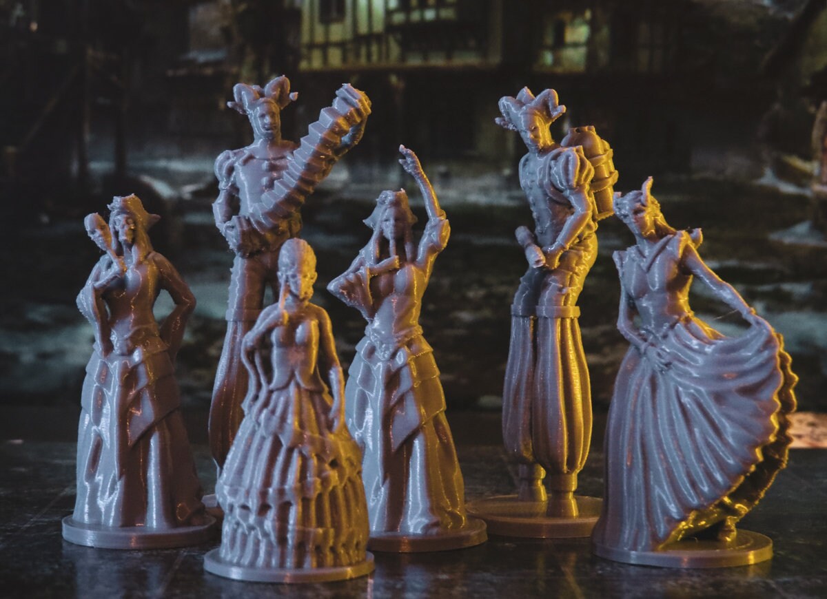 Dnd Set of 6 Masquerade Party Resin Miniatures City of Tarok - Etsy