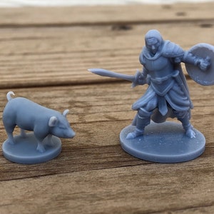 Dnd Pig Set Farm Livestock Animals Piglet Boar Tabletop Village Terrain ...