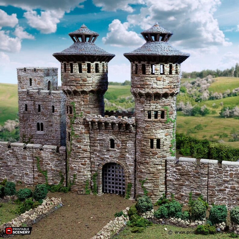 Dnd King's Castle Gate Royal Entrance With 2 Towers King and Country ...