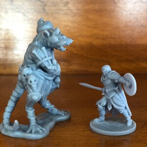 Dnd Rat Mutant Wererat Monster 28mm Miniature Wargaming Games - Etsy