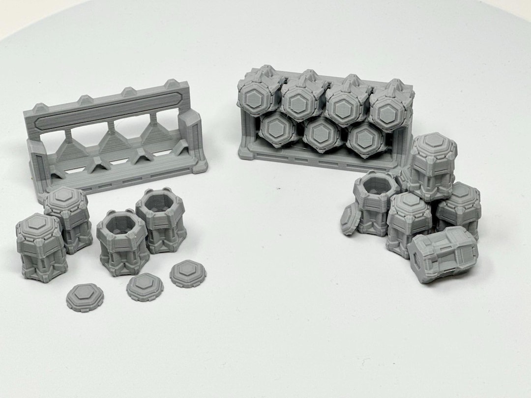 Dnd Cargo Containers Barrels With Storage Shelf for Legion Sci-fi ...
