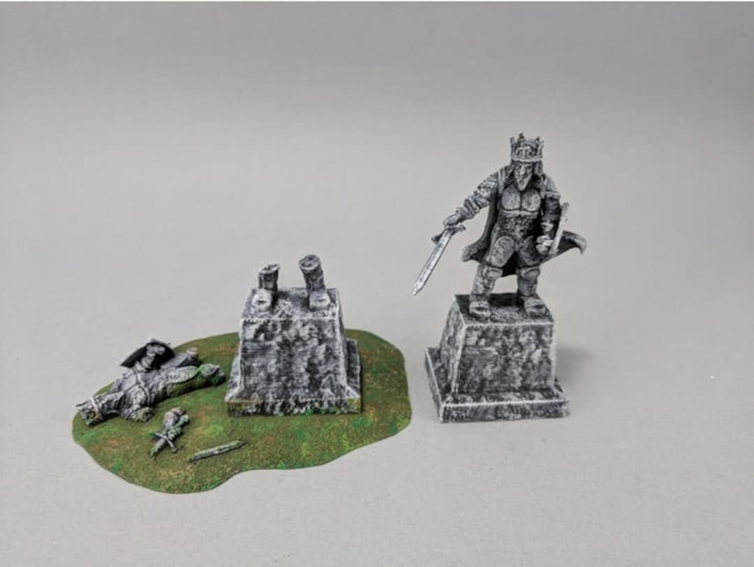 Dnd King Statue 28mm Tabletop Scater Terrain Miniature RPG D&D Dungeons ...