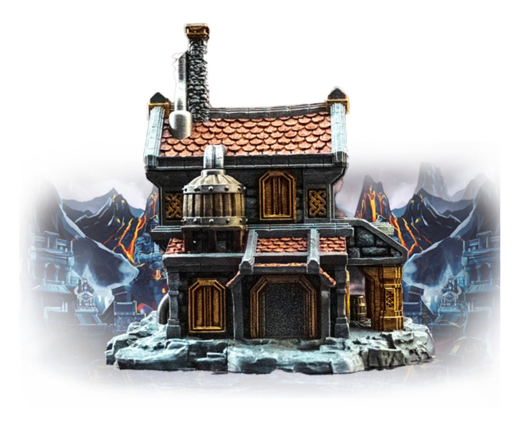 Dnd Dwarven Brewery Mountain Dwarf Mining Mountain City Scatter Village ...