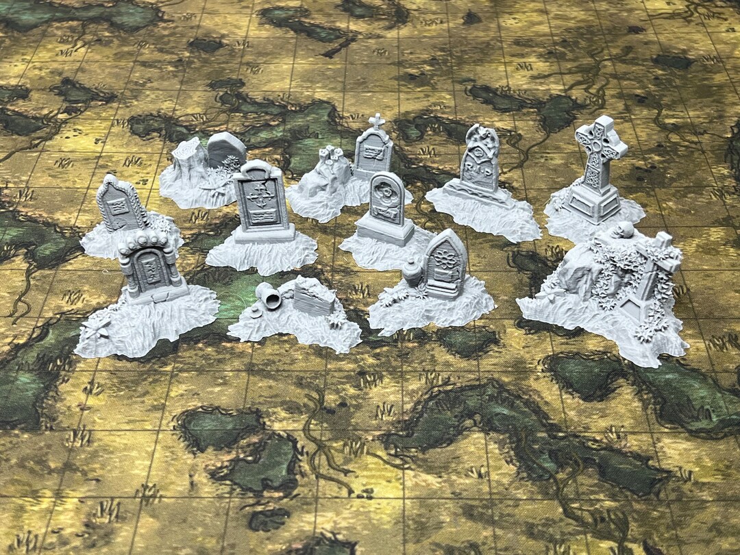 Dnd Ghoulberg Cemetery Headstone Set Cursed City Graves Cursed City ...