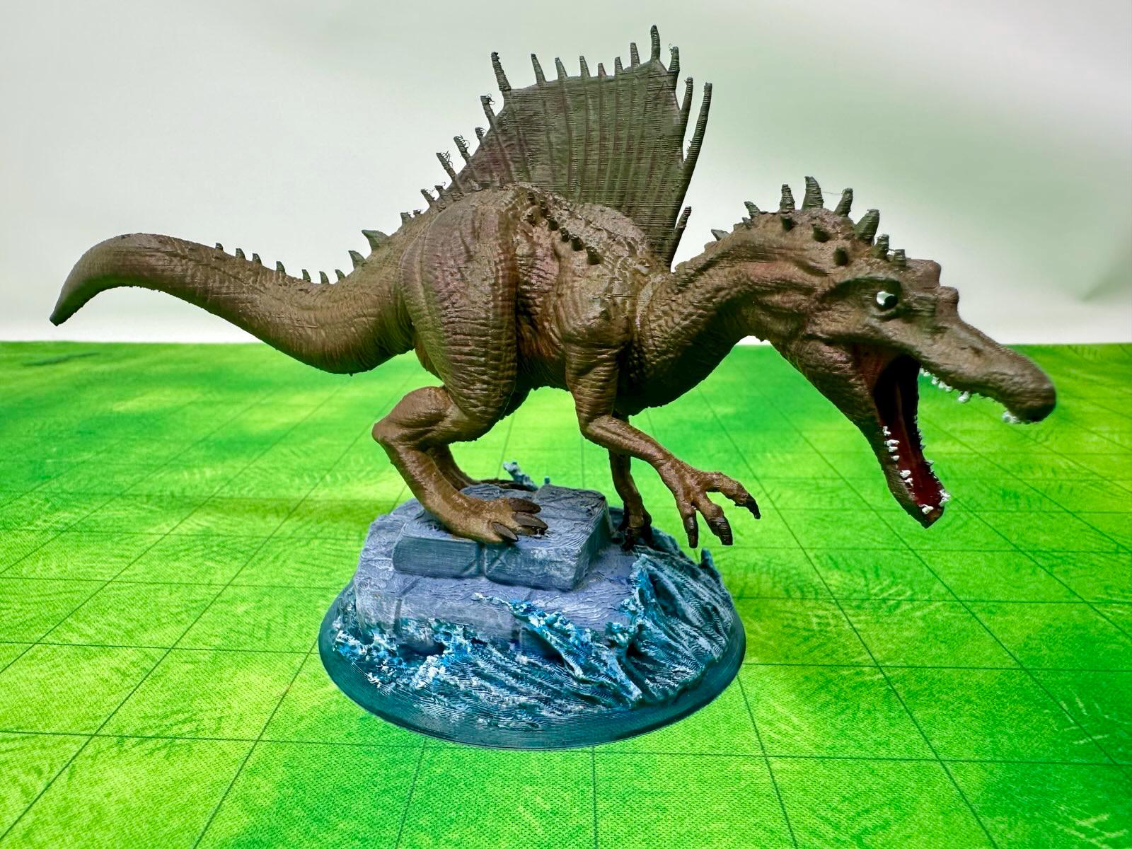 PAINTED Dnd Spinosaurus Dinosaur Prehistoric Animal Creature Wargaming ...