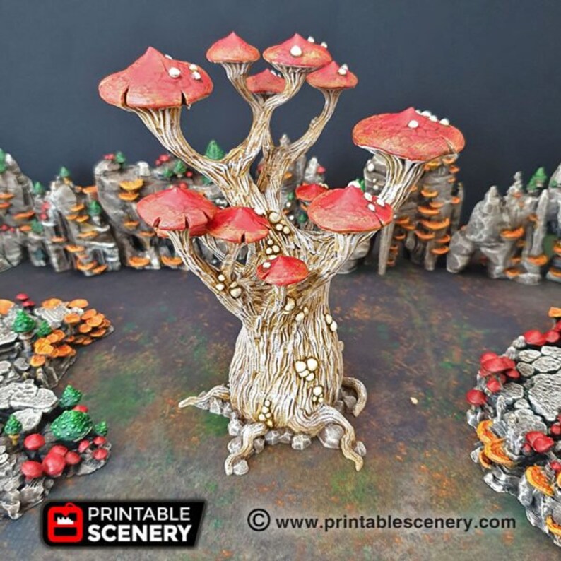 Dnd Mushroom Forest Magic Mushrooms Tabletop Scatter Terrain - Etsy