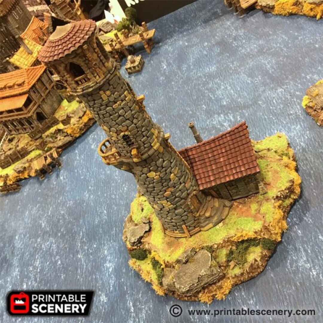 Dnd the Lighthouse Dungeons and Dragons Tabletop Scatter 28mm Terrain ...