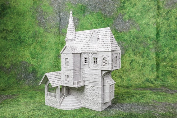 Dnd Medieval Mansion Home House 28mm Scatter Village Tabletop | Etsy