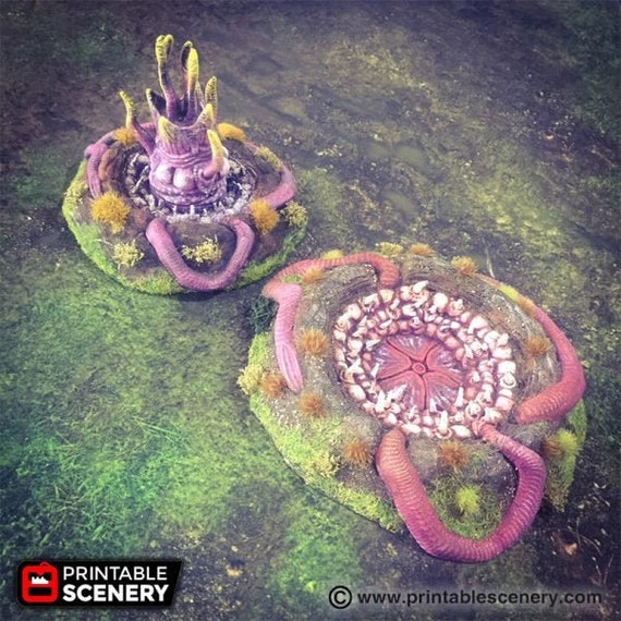 Dnd Alien Sandworm Maws Star Wars Legion Sci-fi Tabletop | Etsy