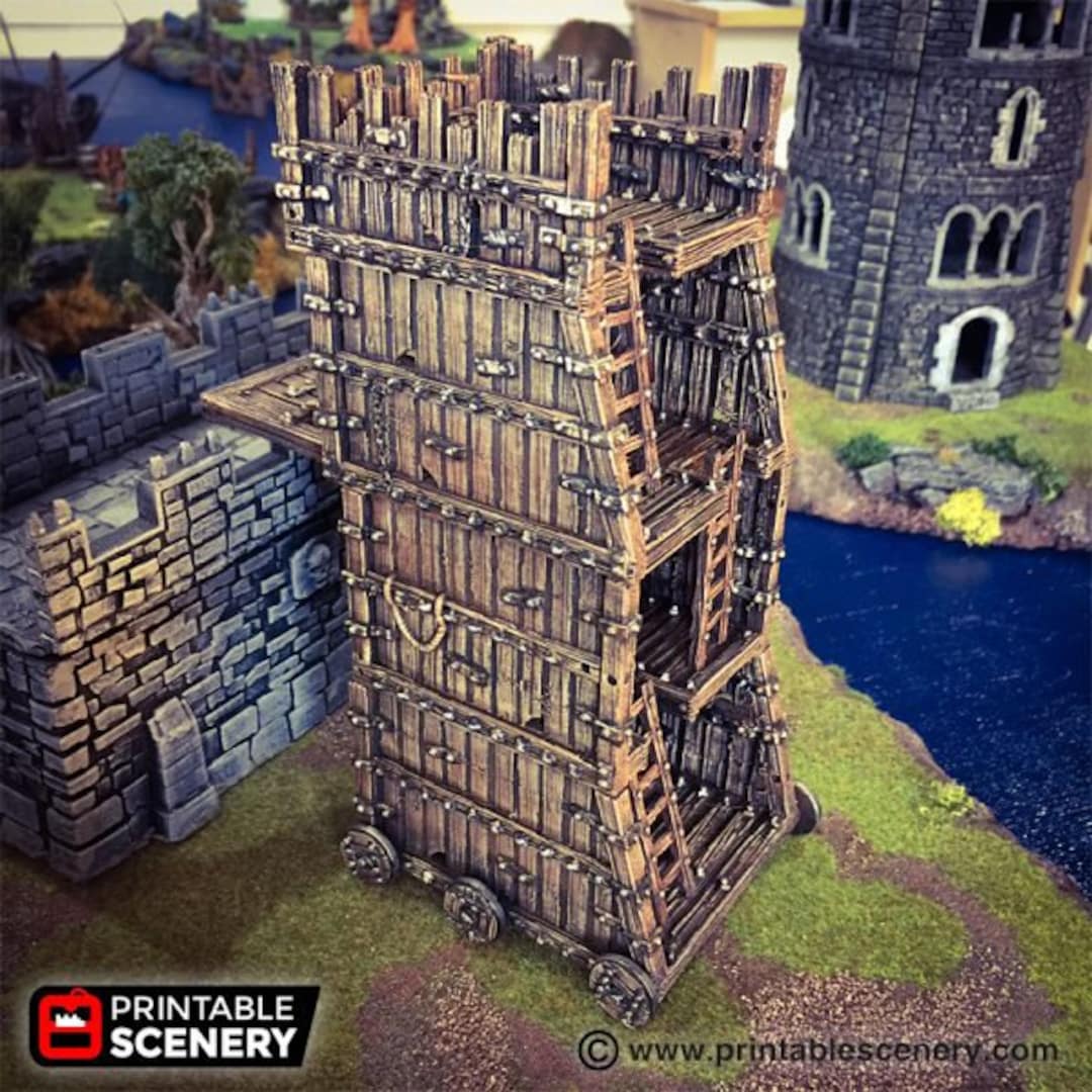 Dnd Siege Tower Wargaming Battle War Tabletop Scatter Terrain RPG D&D Dungeons and Dragons - Etsy