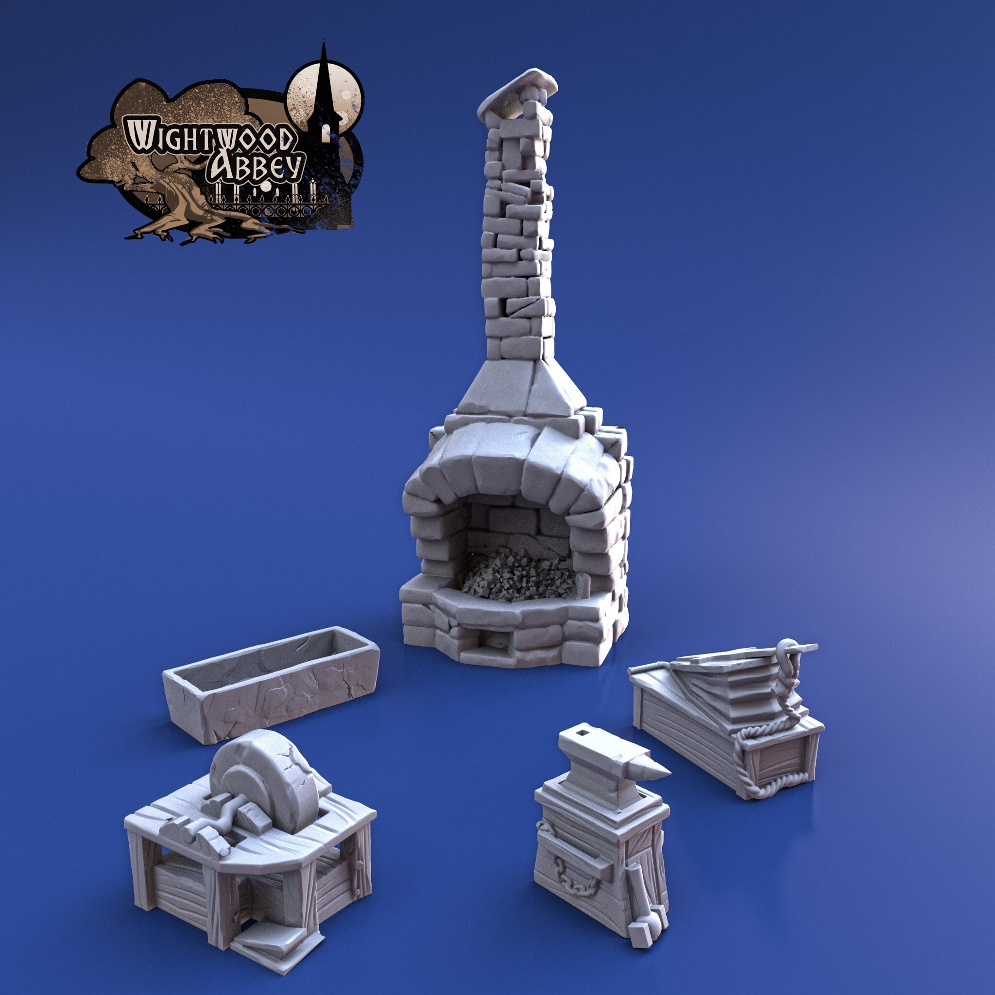 Dnd Blacksmith Smitty Smithy Merchant Shop Tabletop Scatter Terrain ...