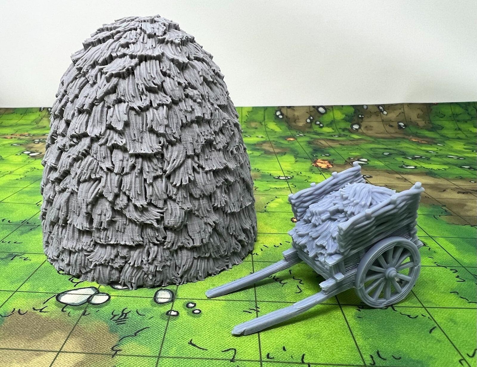 Dnd Haystack and Cart Field Wheat Crop Tudor Farmer Farm King and ...