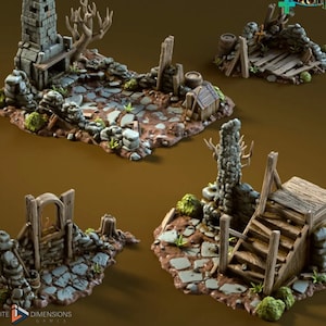 Dnd Ruined Scatter Pieces Rubble Building War Ruins Tabletop Scatter ...