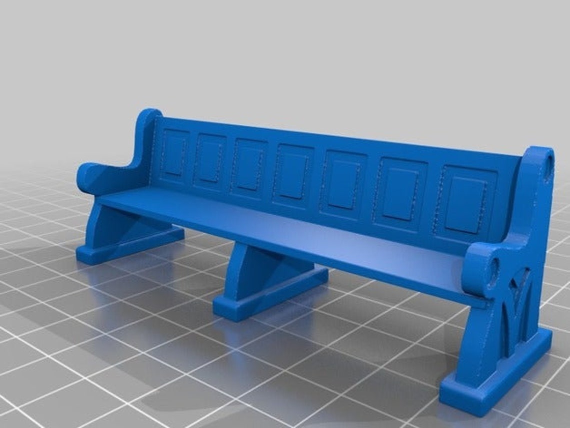 Dnd Church Pew Bench- 28mm Tabletop Scatter Terrain Miniature RPG D&D ...