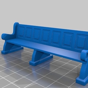 Dnd Church Pew Bench- 28mm Tabletop Scatter Terrain Miniature RPG D&D ...