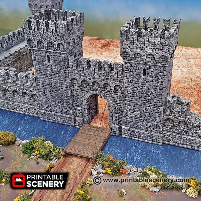Dnd Port Winterdale Castle Gatehouse Fortress Fort Tabletop Scatter ...