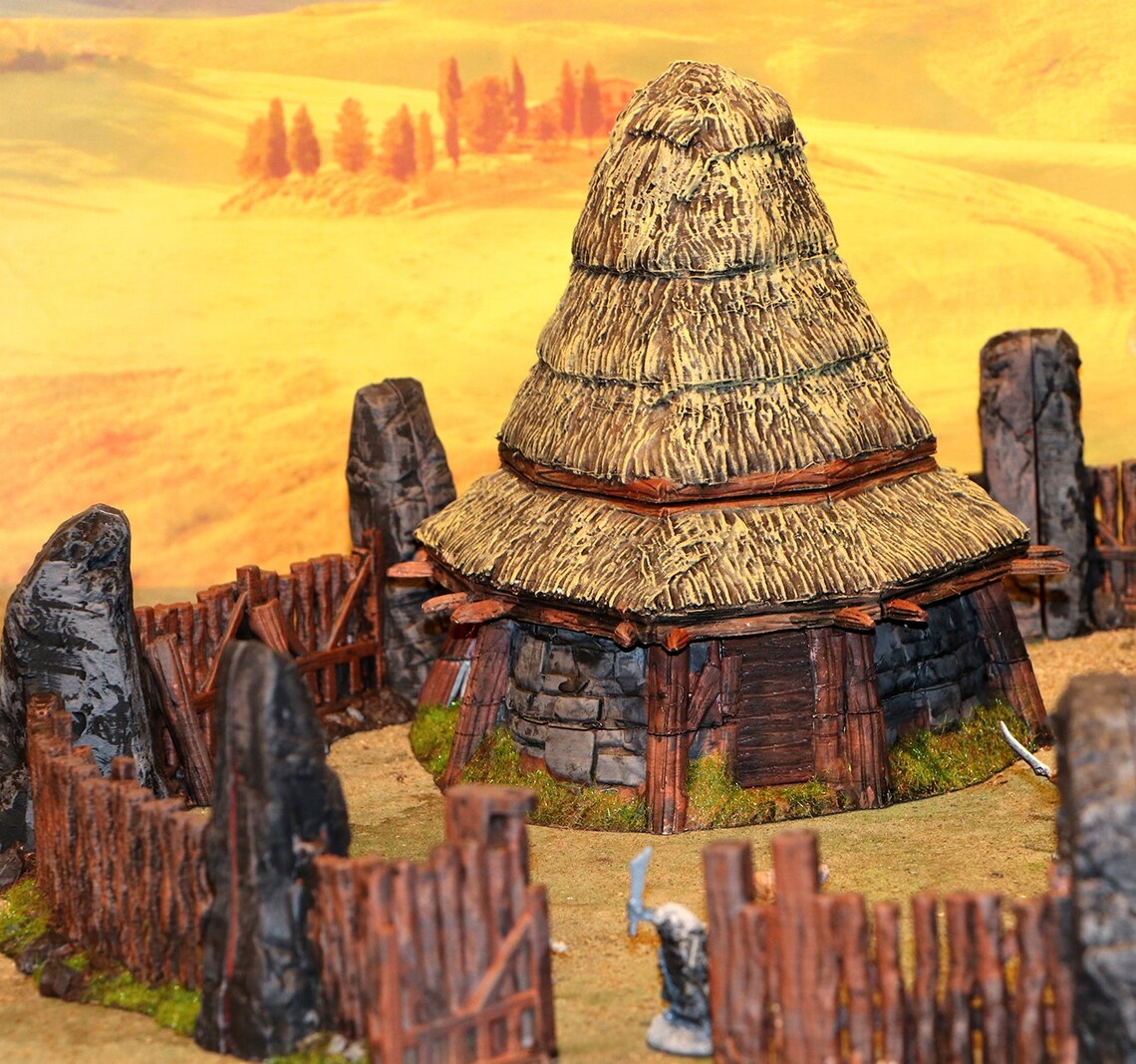 Dnd Celtic Homestead Cottage Shack Village Tabletop Scatter - Etsy