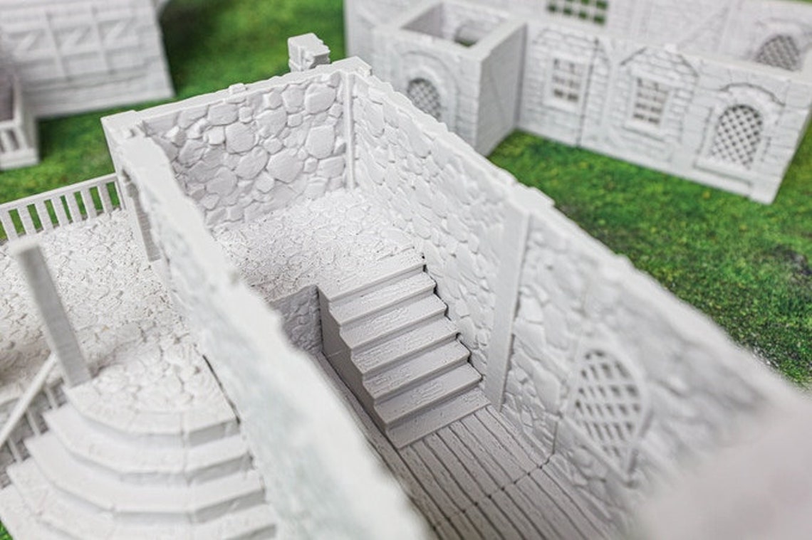 Dnd Medieval Mansion Home House- 28mm Scatter Village Tabletop Terrain ...