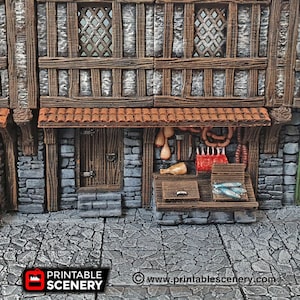Dnd Terrace Shop Front Store Facade for Village Town Townsfolk Scatter ...