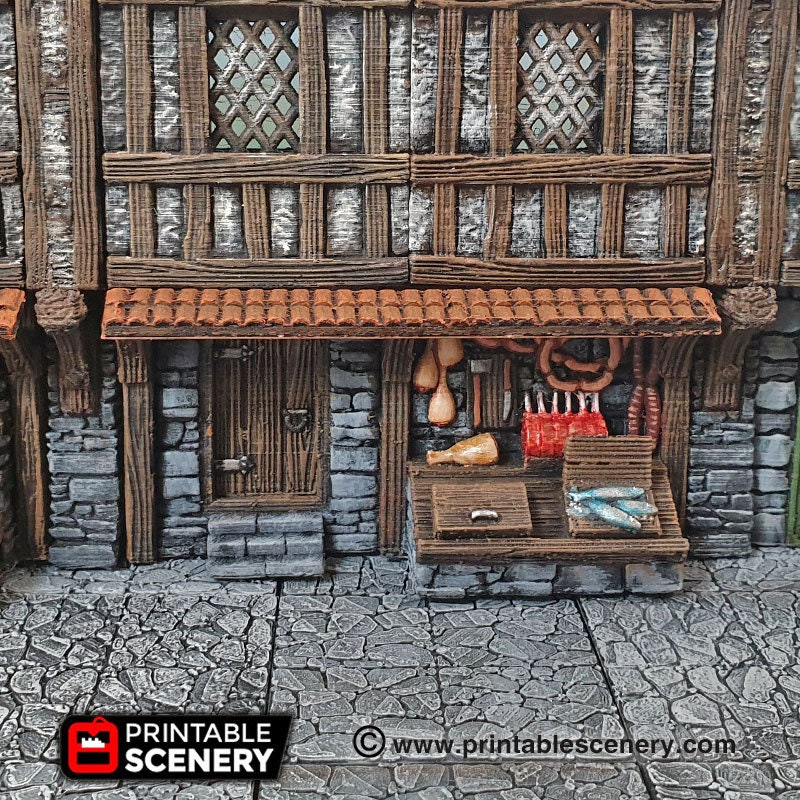 Dnd Terrace Shop Front Store Facade for Village Town Townsfolk Scatter ...
