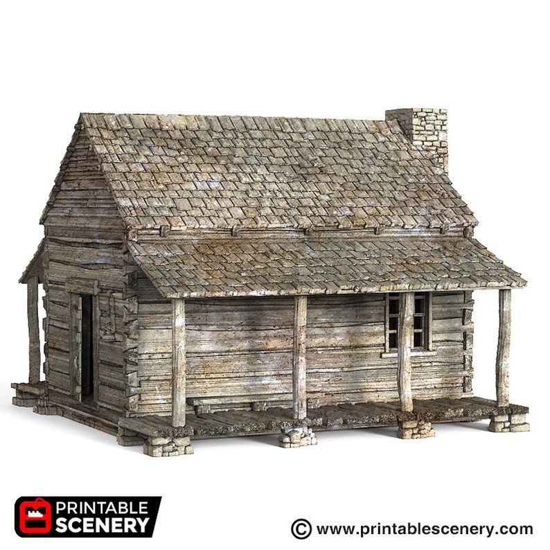 Dnd Log Cabin Log House Wilderness Wild West Western Civil War Tabletop ...