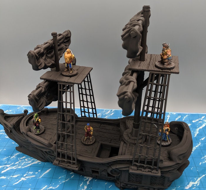Dnd Devil's Scorn Ship Galley Pirate Boat Depths of Savage Atoll ...