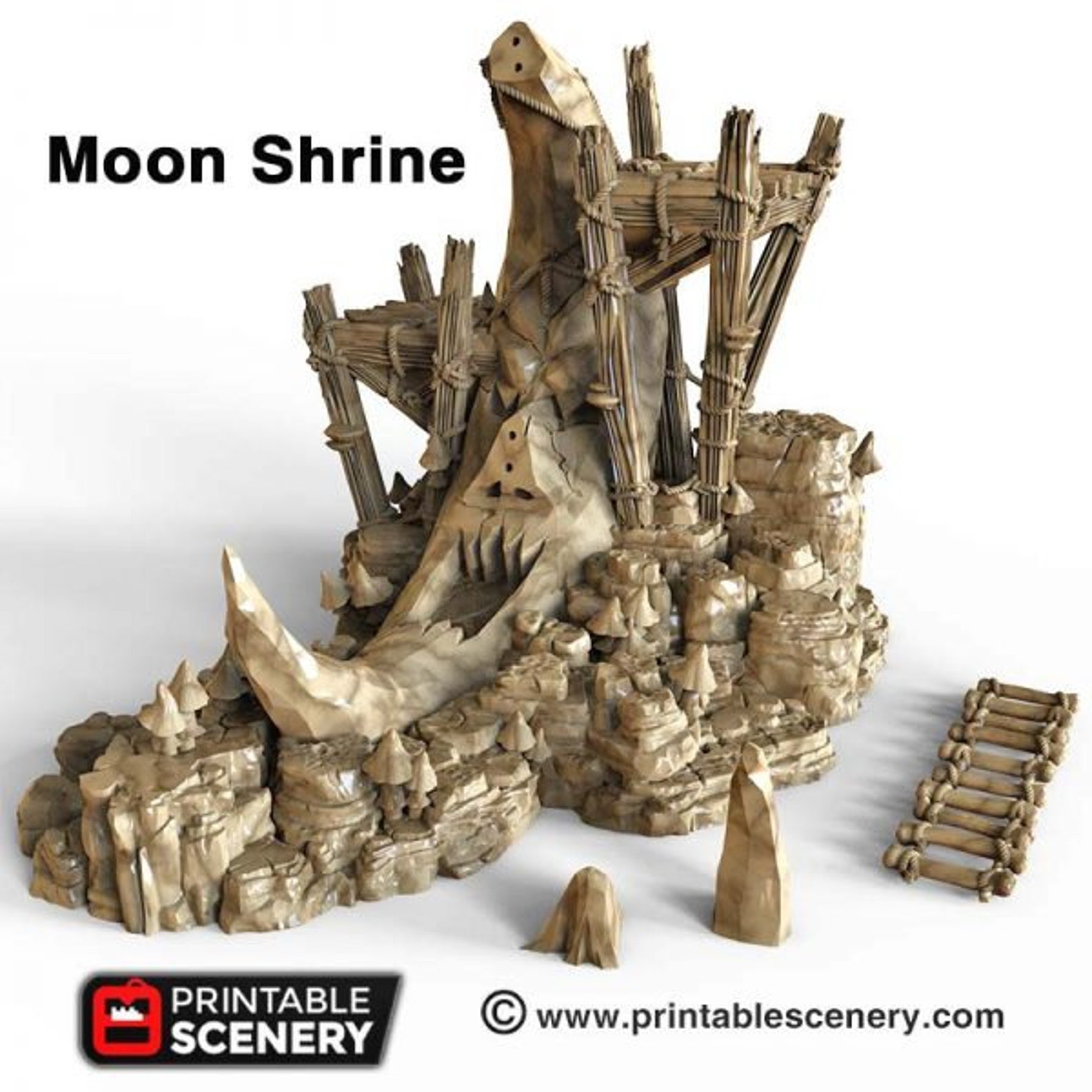 Dnd Moon Shrine Goblin Grotto Clorehaven Tabletop Scatter Terrain RPG D ...