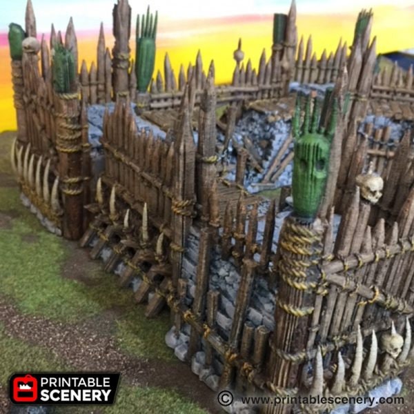 Dnd Orc Tribal Ramparts Defense Walls Tabletop Barbarian Village ...